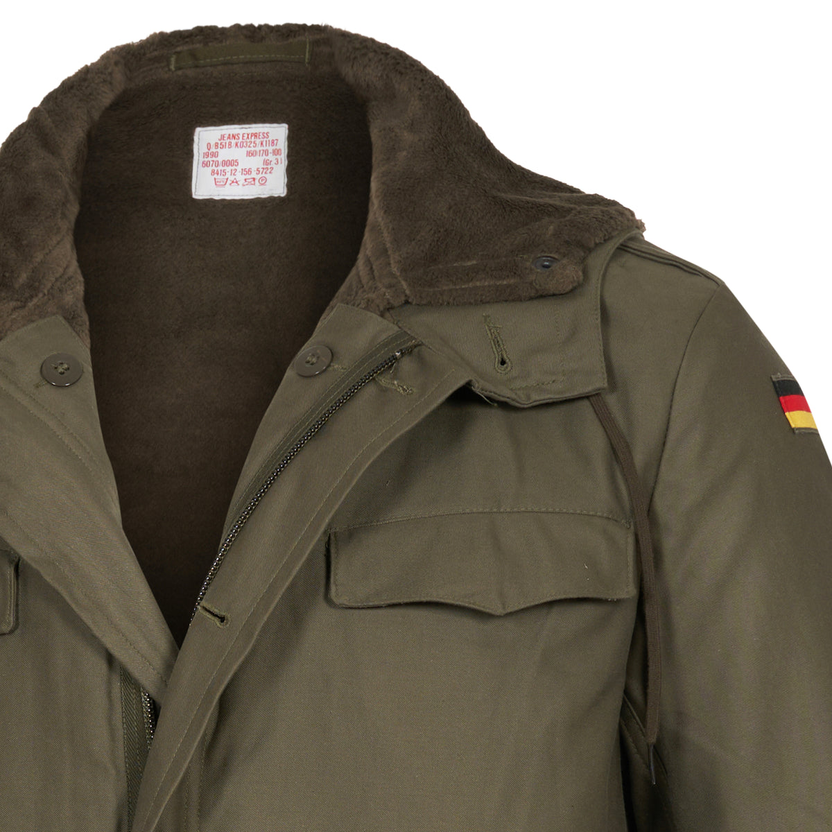 Original German Army Parka Military Bundeswehr Long Coat with Liner Ol ...